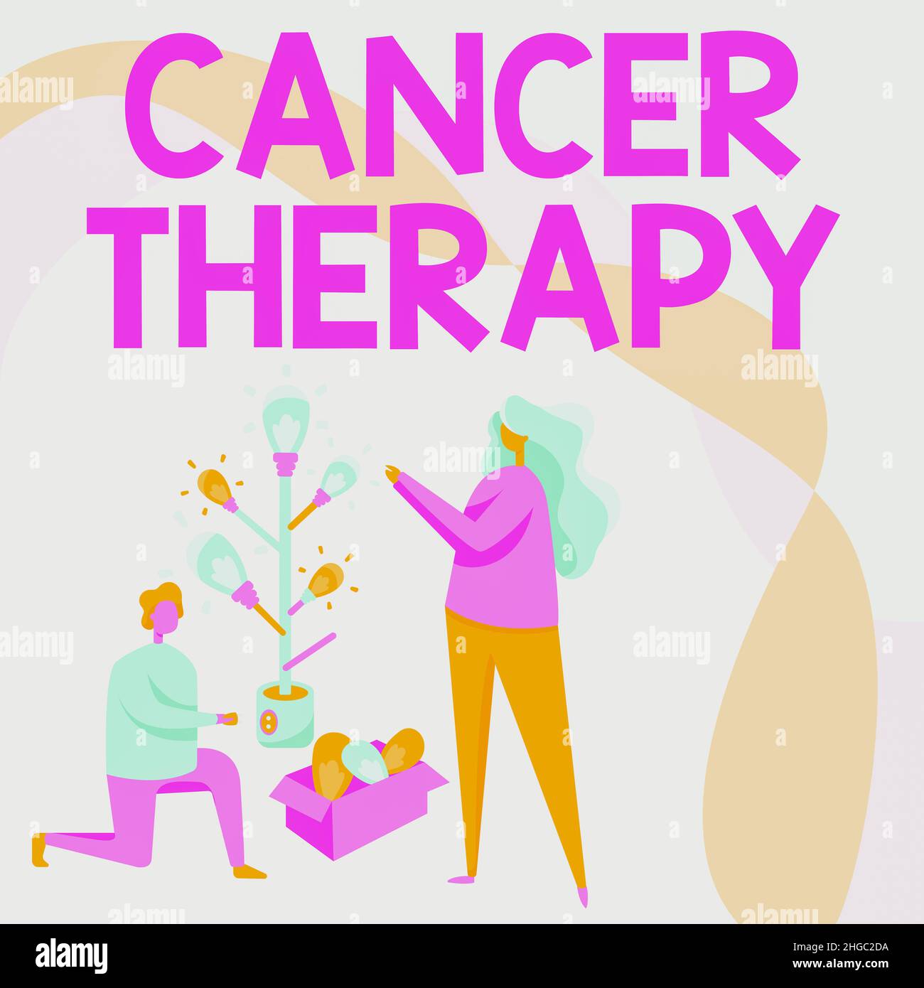 Hand writing sign Cancer Therapy. Business concept the treatment of ...