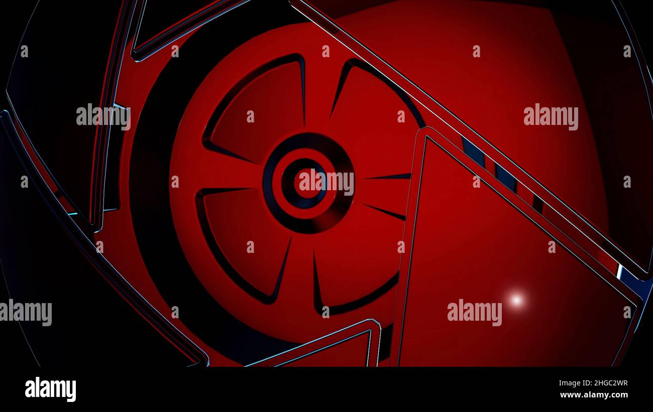 Abstract rotating rings loop blue hi-res stock photography and images ...