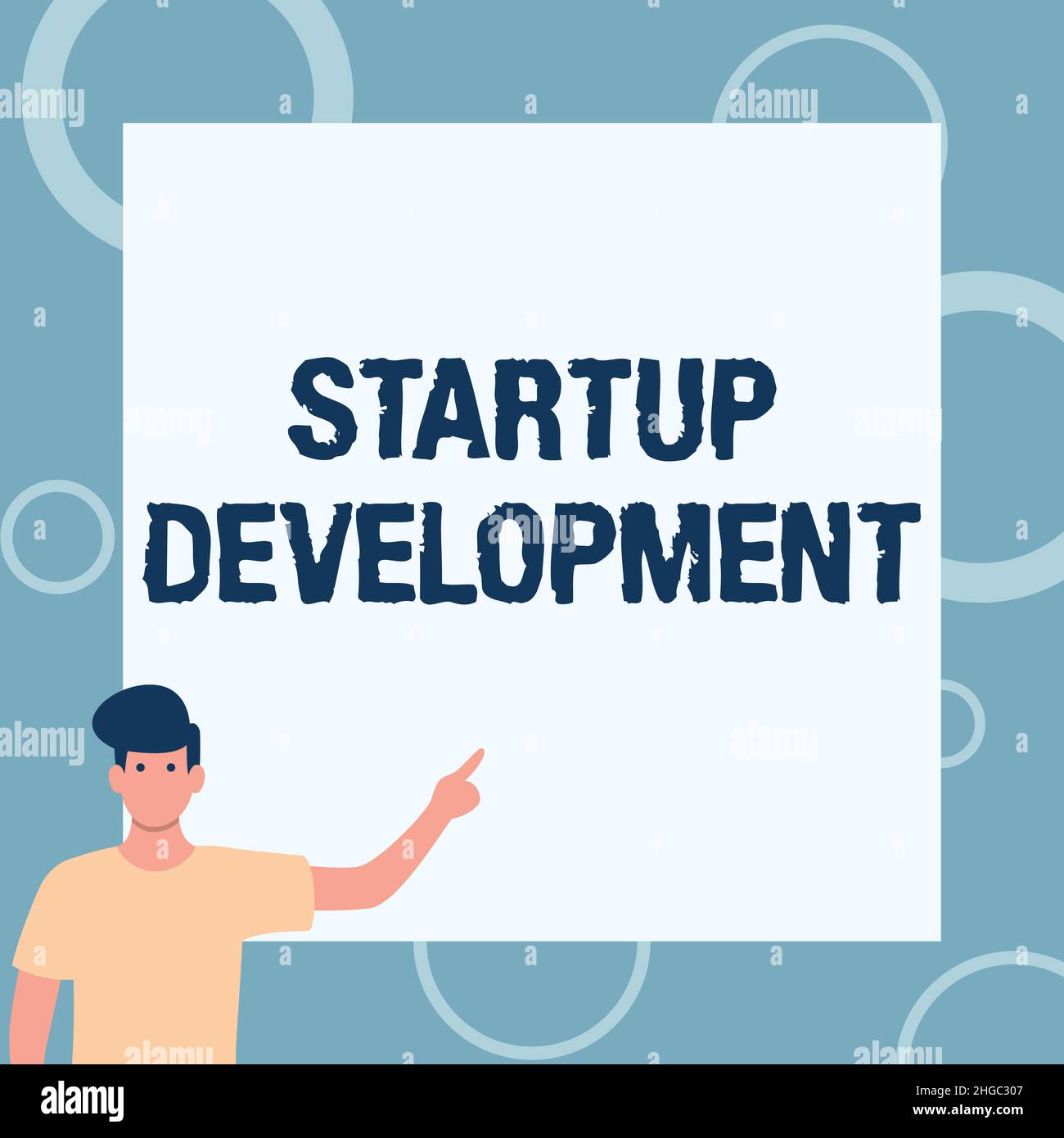 Hand writing sign Startup Development. Business showcase developing ...