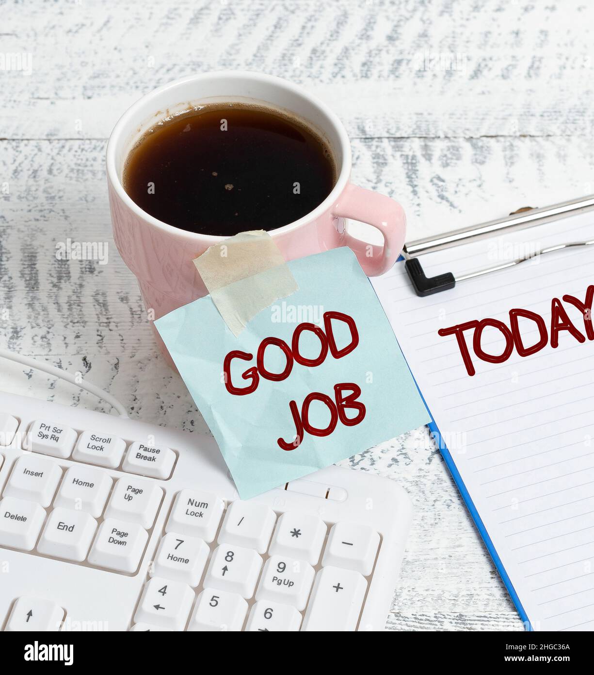 Conceptual caption Good Job. Concept meaning encourage someone for his ...