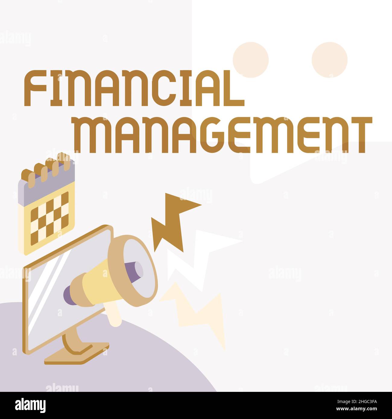 Conceptual caption Financial Management. Business overview organizing ...