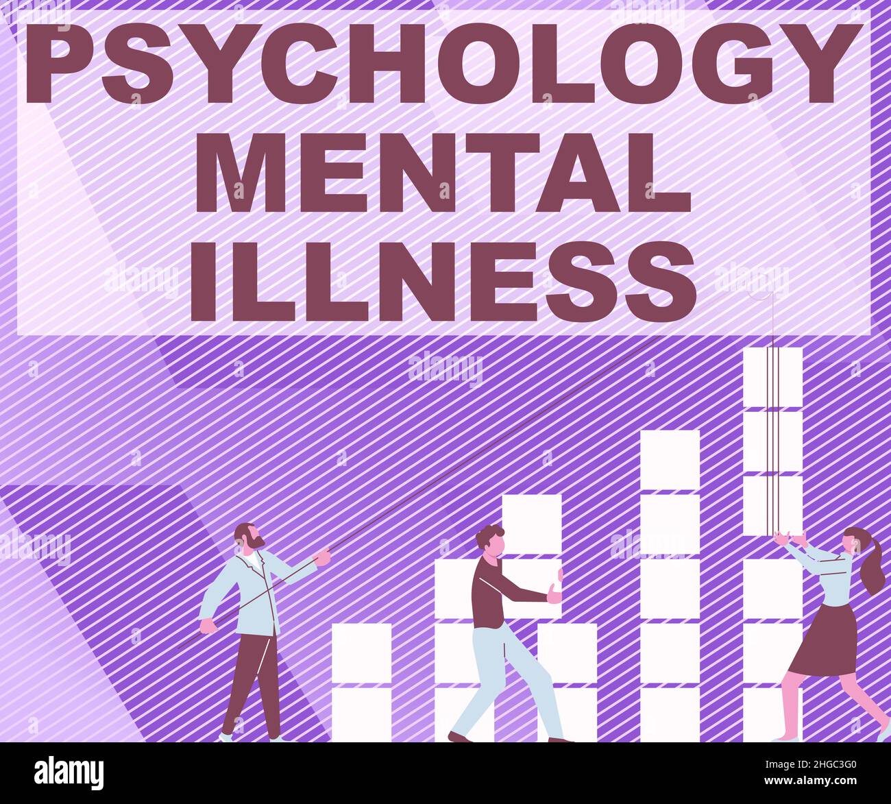 Hand writing sign Psychology Mental Illness. Word Written on a ...