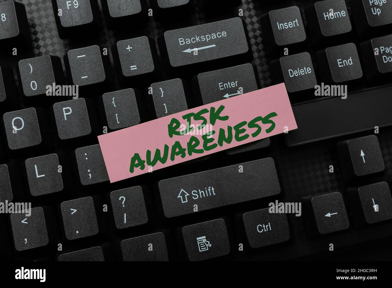 Conceptual display Risk Awareness. Conceptual photo recognizing factors ...