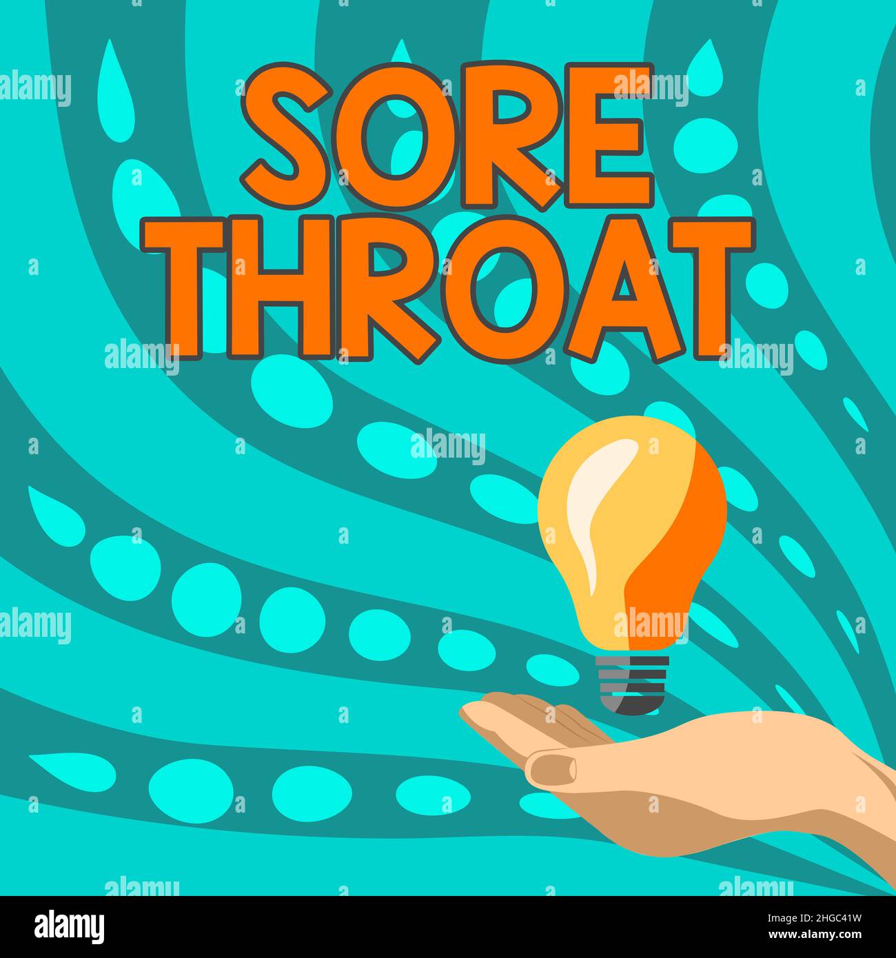 Text sign showing Sore Throat. Business idea Inflammation ot the ...