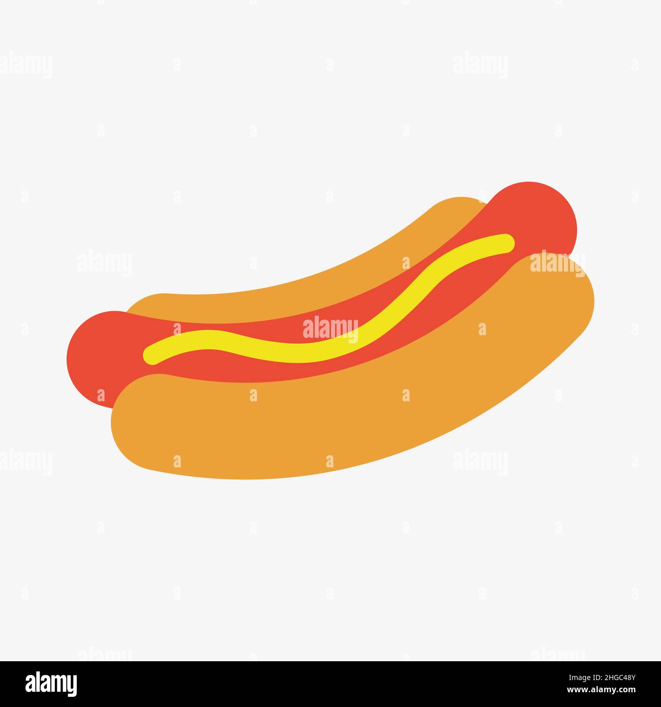 Hot dog vector icon on white background Stock Vector Image & Art - Alamy