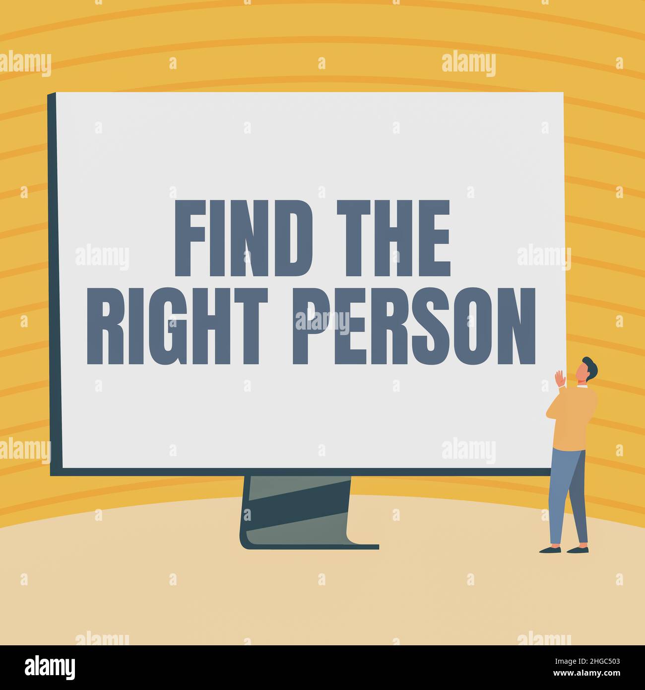 Conceptual display Find The Right person. Internet Concept choosing ...
