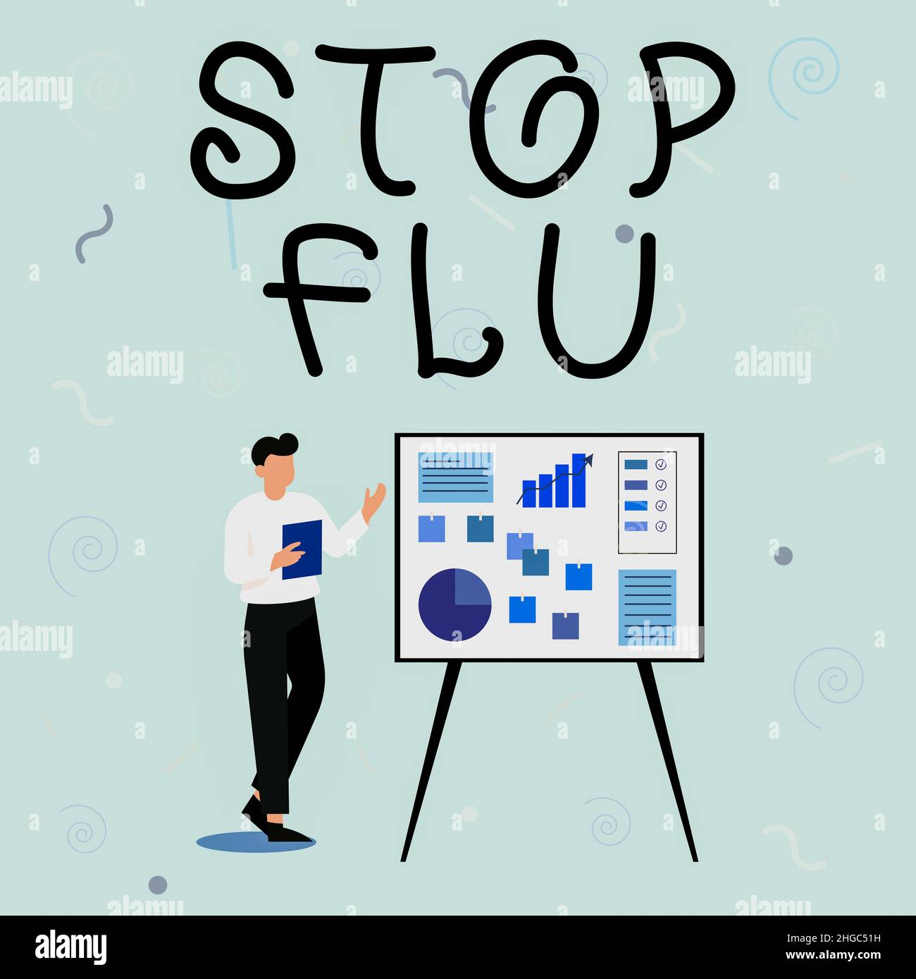 Text sign showing Stop Flu. Business idea put an end of the viral ...