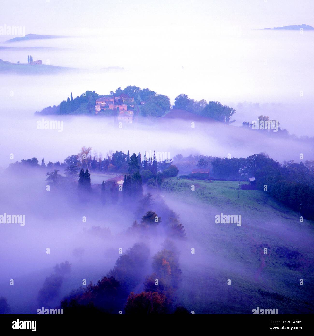 Early Morning Landscape, Tuscany, Italy Stock Photo - Alamy