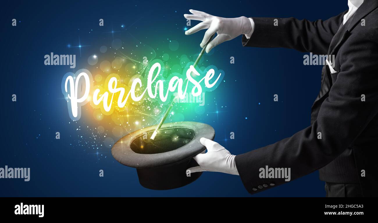 Young magician is showing magic trick Stock Photo - Alamy