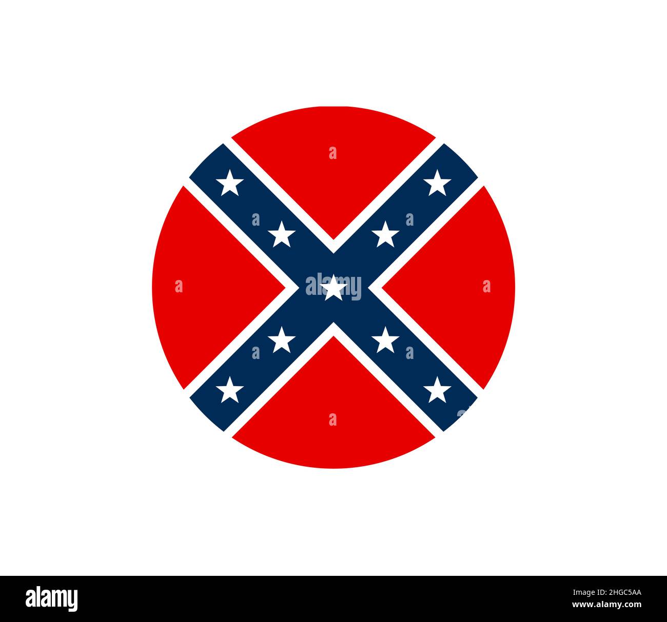 Circle flag of the Confederate States of America Stock Vector Image ...
