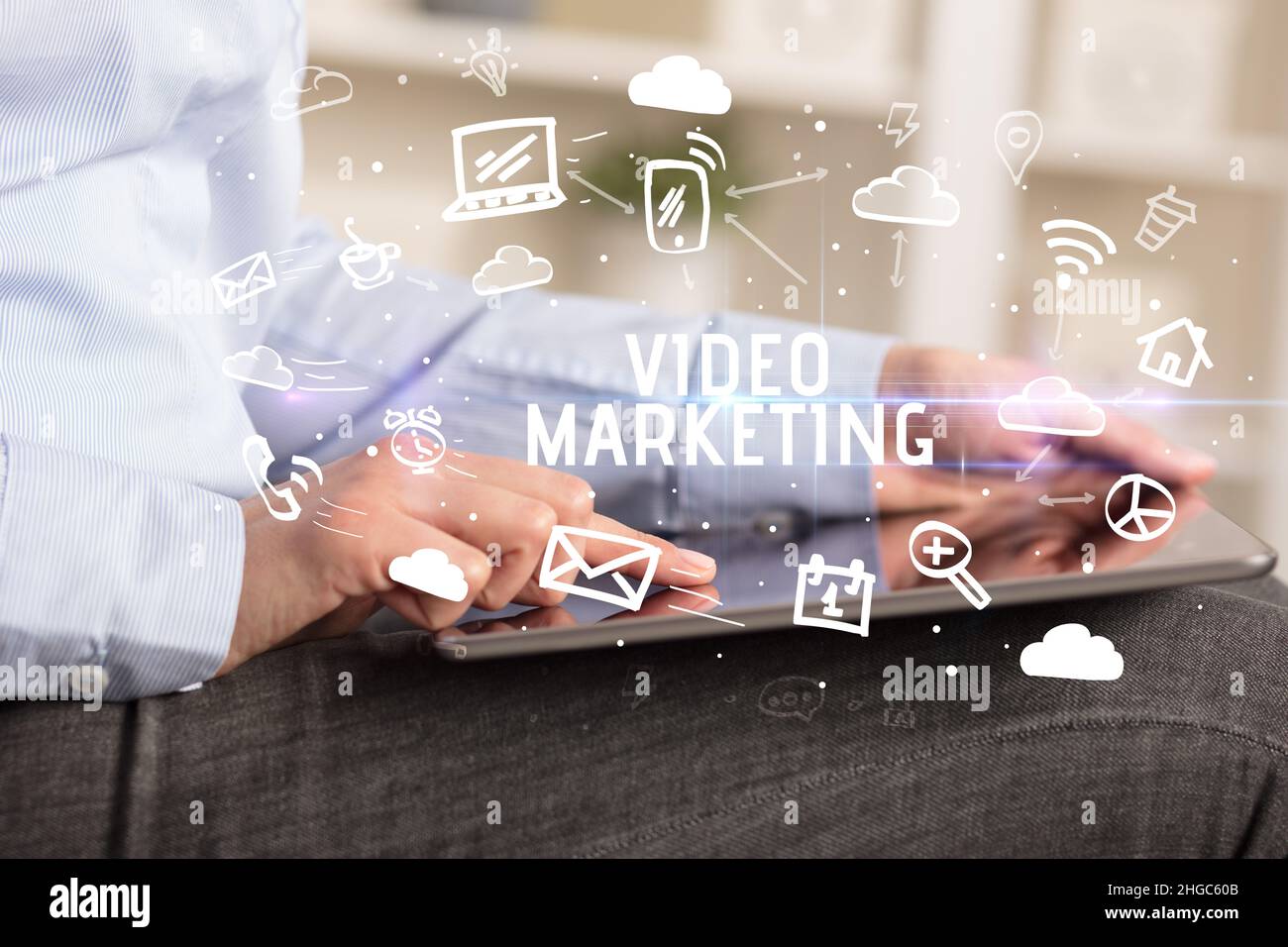 Close-up Of A Person Using Social Networking Stock Photo - Alamy