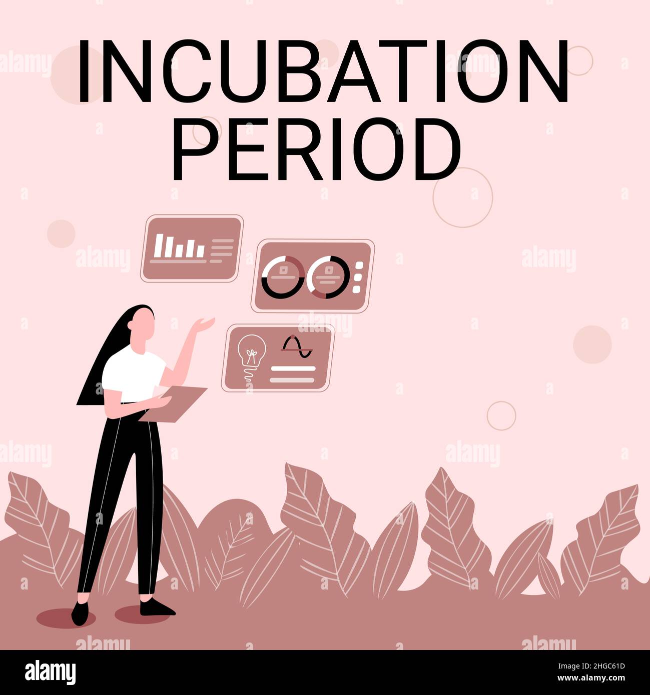 Text sign showing Incubation Period. Business idea time elapsed ...