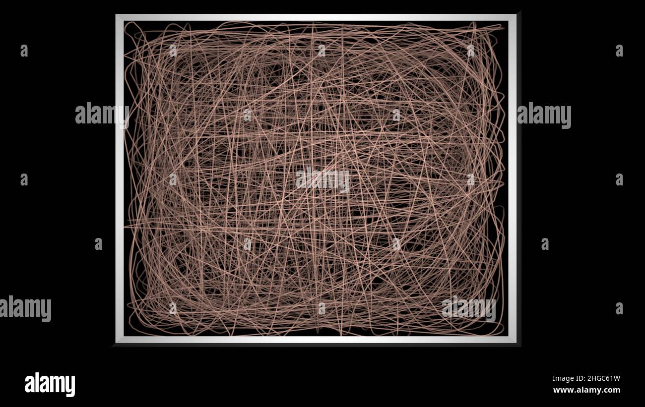 Box with filter material for capturing fine particles. 3d rendering ...