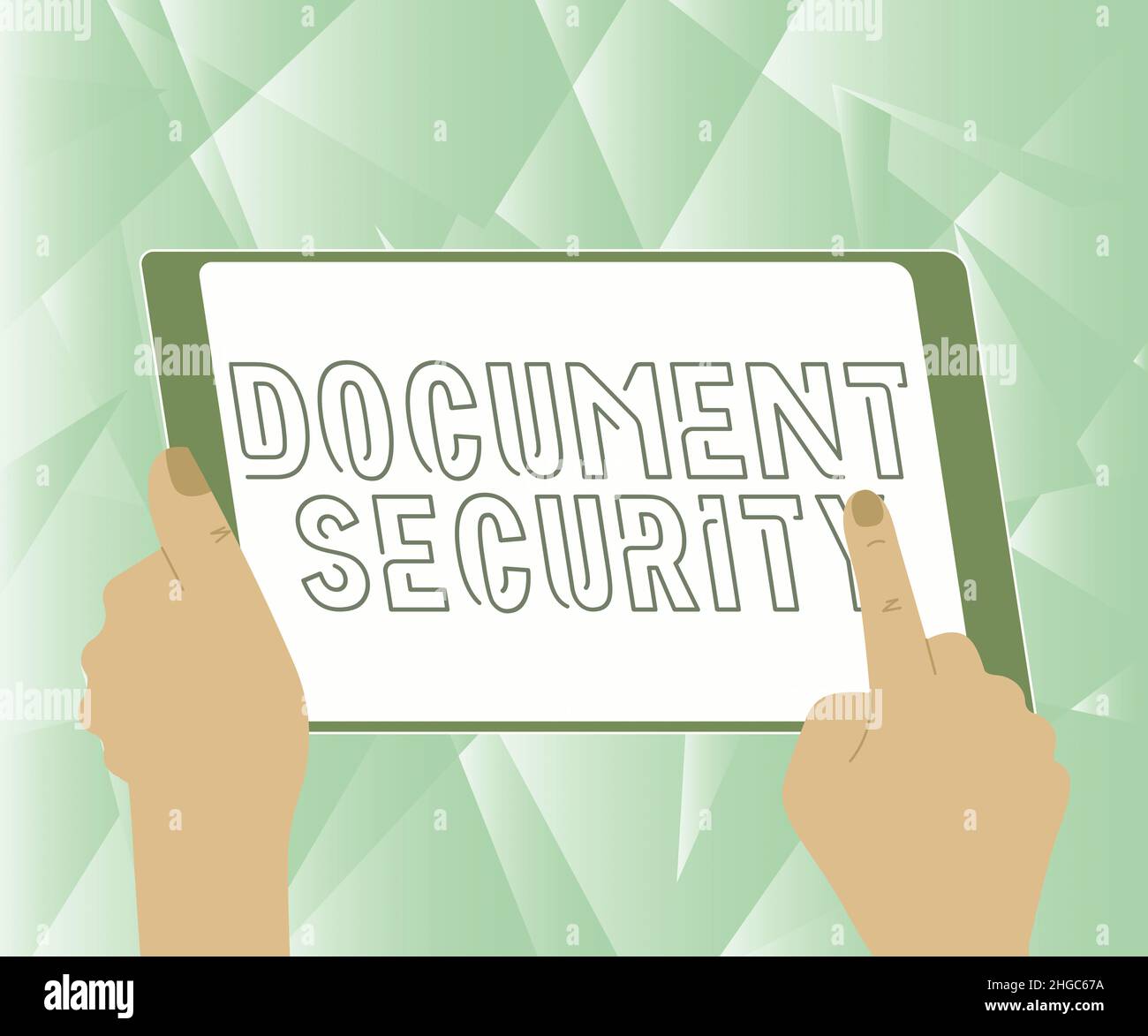 Text sign showing Document Security. Concept meaning maintenance of ...