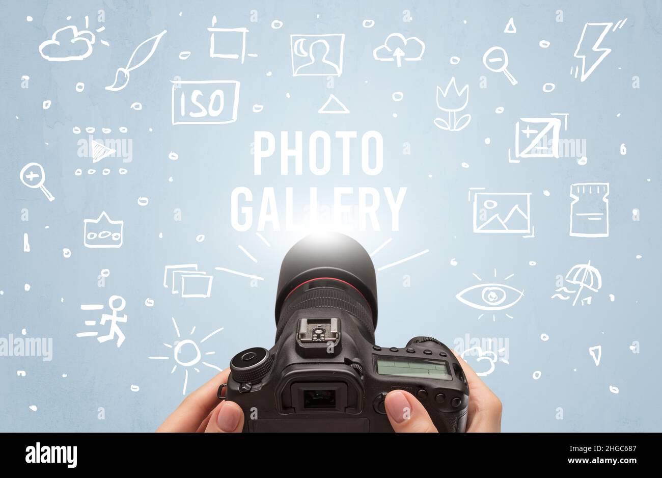 Hand taking picture with digital camera Stock Photo - Alamy