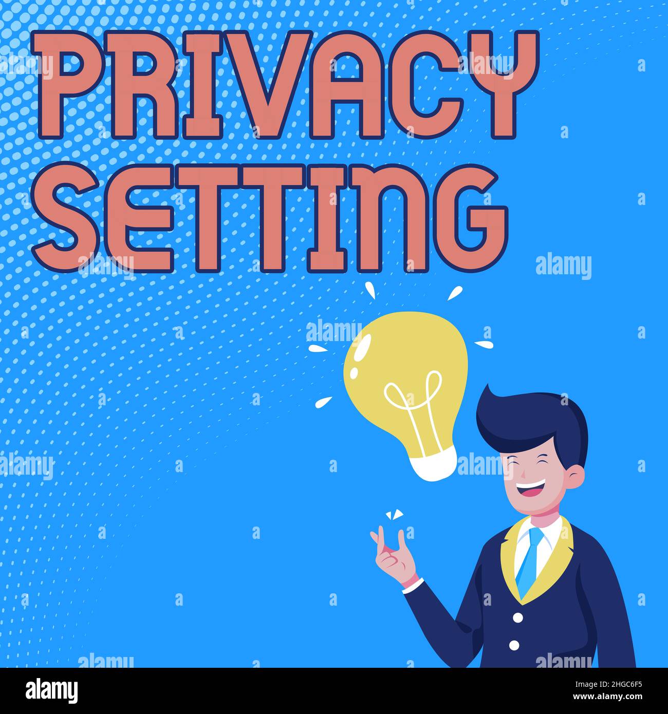 Text sign showing Privacy Setting. Business concept limit the access of ...