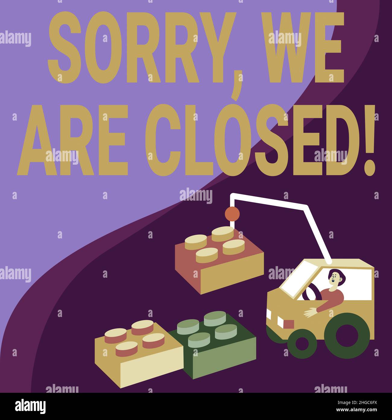Text sign showing Sorry, We Are Closed. Business overview apologize for ...