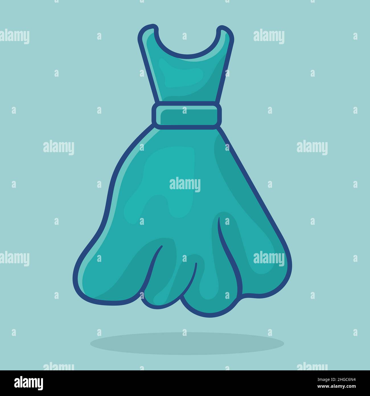 woman dress isolated cartoon vector illustration in flat style Stock ...