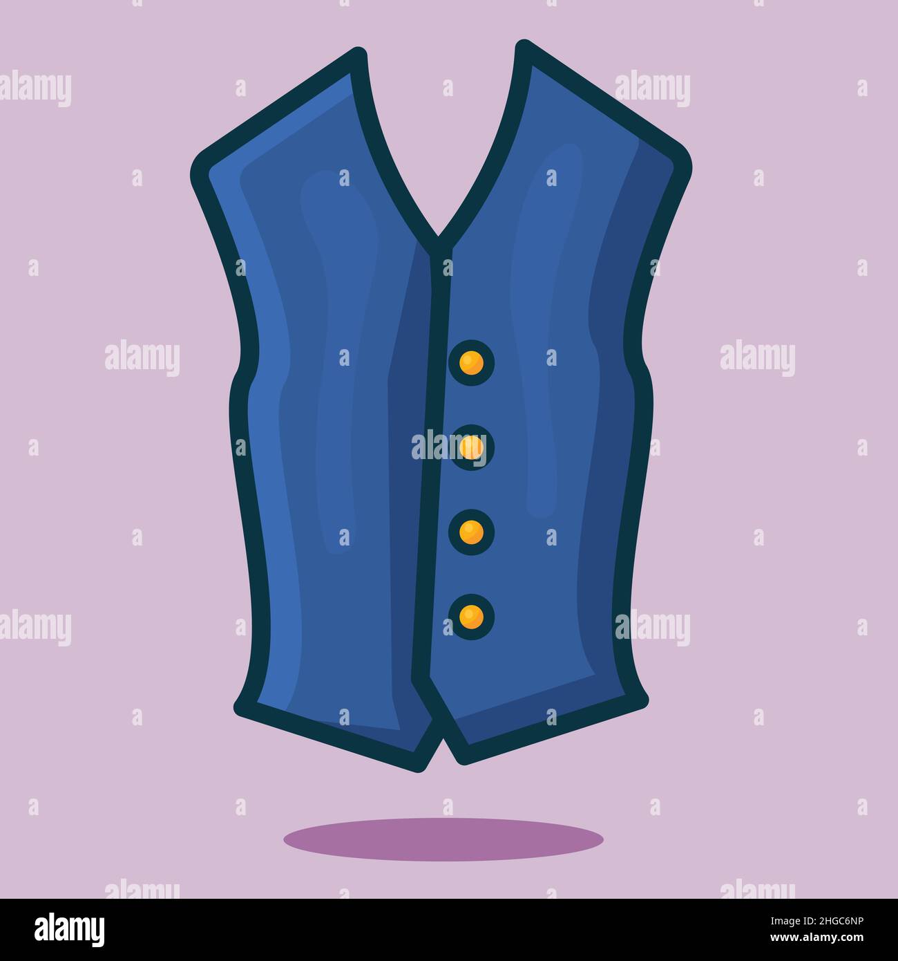 vest clothes isolated cartoon vector illustration in flat style Stock ...