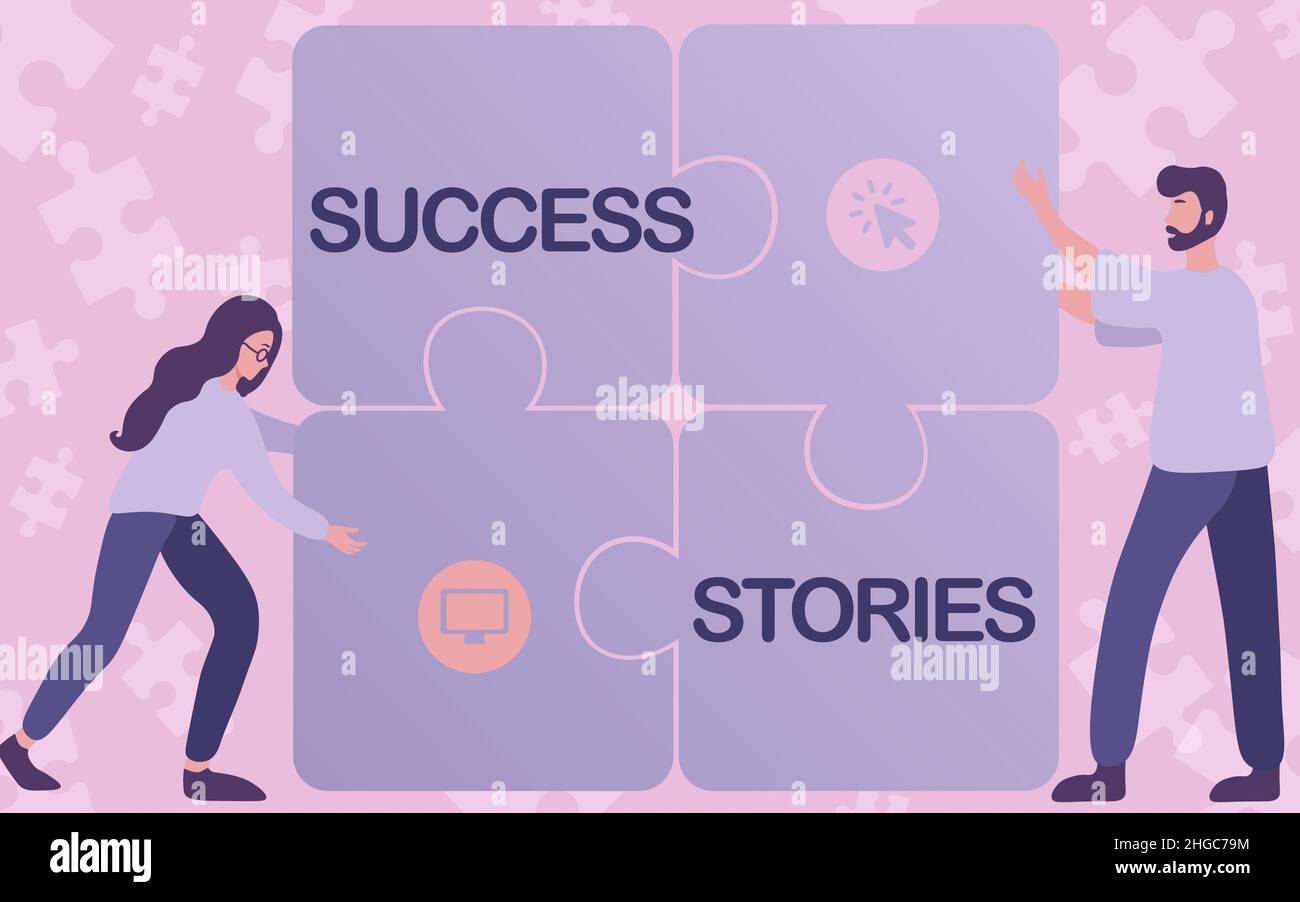 Conceptual display Success Stories. Business concept a chronicle ...