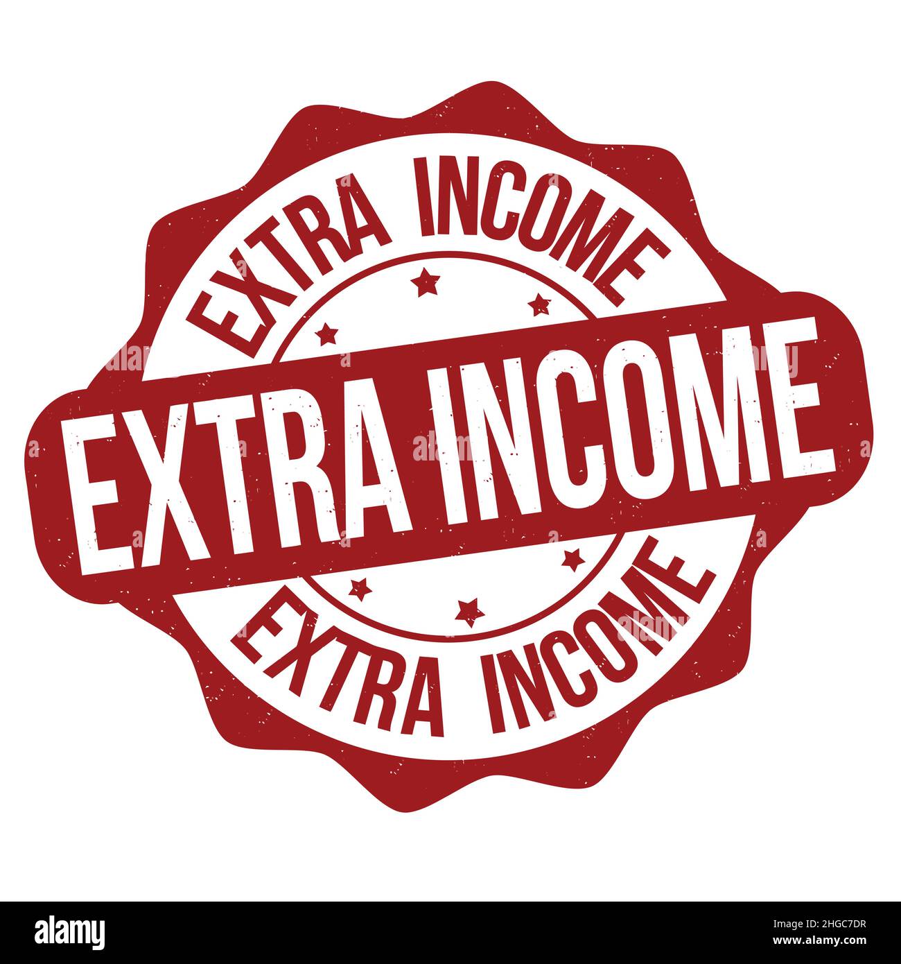 Extra income grunge rubber stamp on white background, vector ...