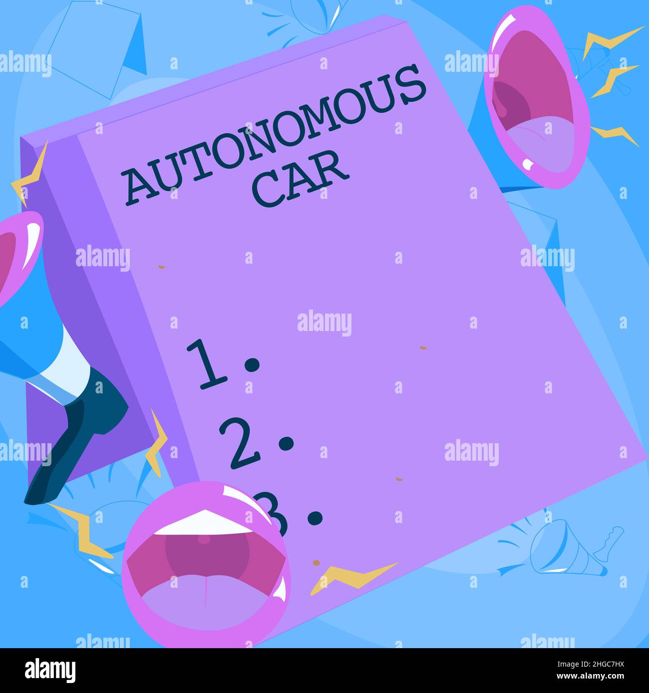 Handwriting Text Autonomous Car Word For Vehicle That Can Guide Itself Without Human Conduction