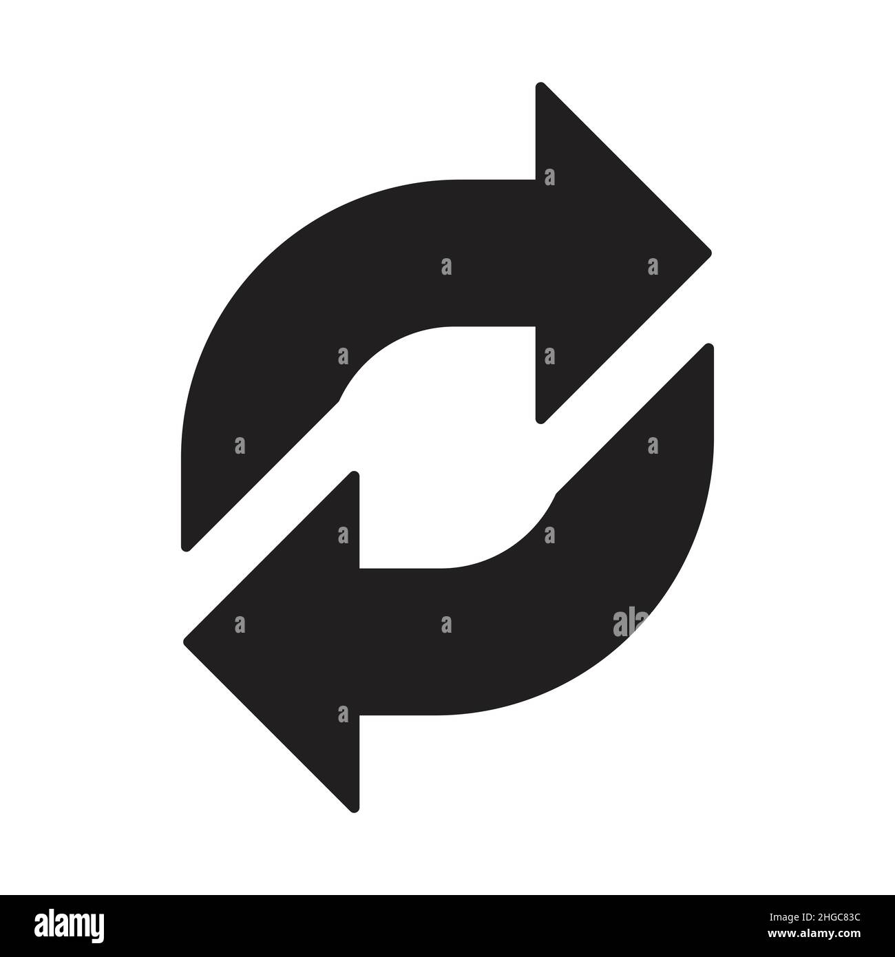 replace icon vector double reverse arrow exchange linear sign for ...