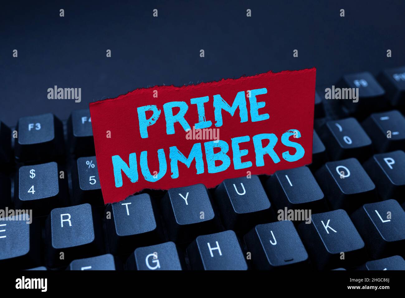 Handwriting text Prime Numbers. Word Written on a positive integer ...