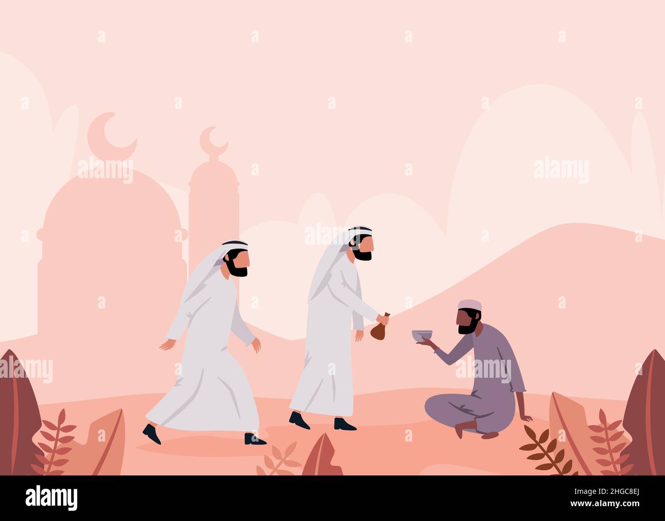 Hand giving money middle east Stock Vector Images - Alamy