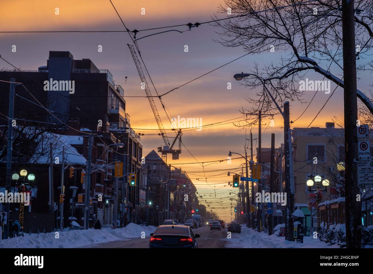 Toronto snow lights hi-res stock photography and images - Alamy