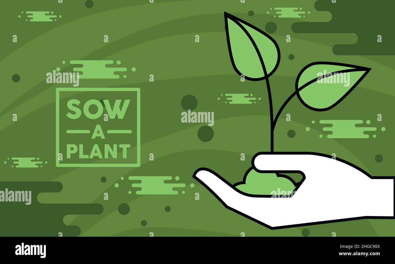 sow a plant lettering Stock Vector Image & Art - Alamy