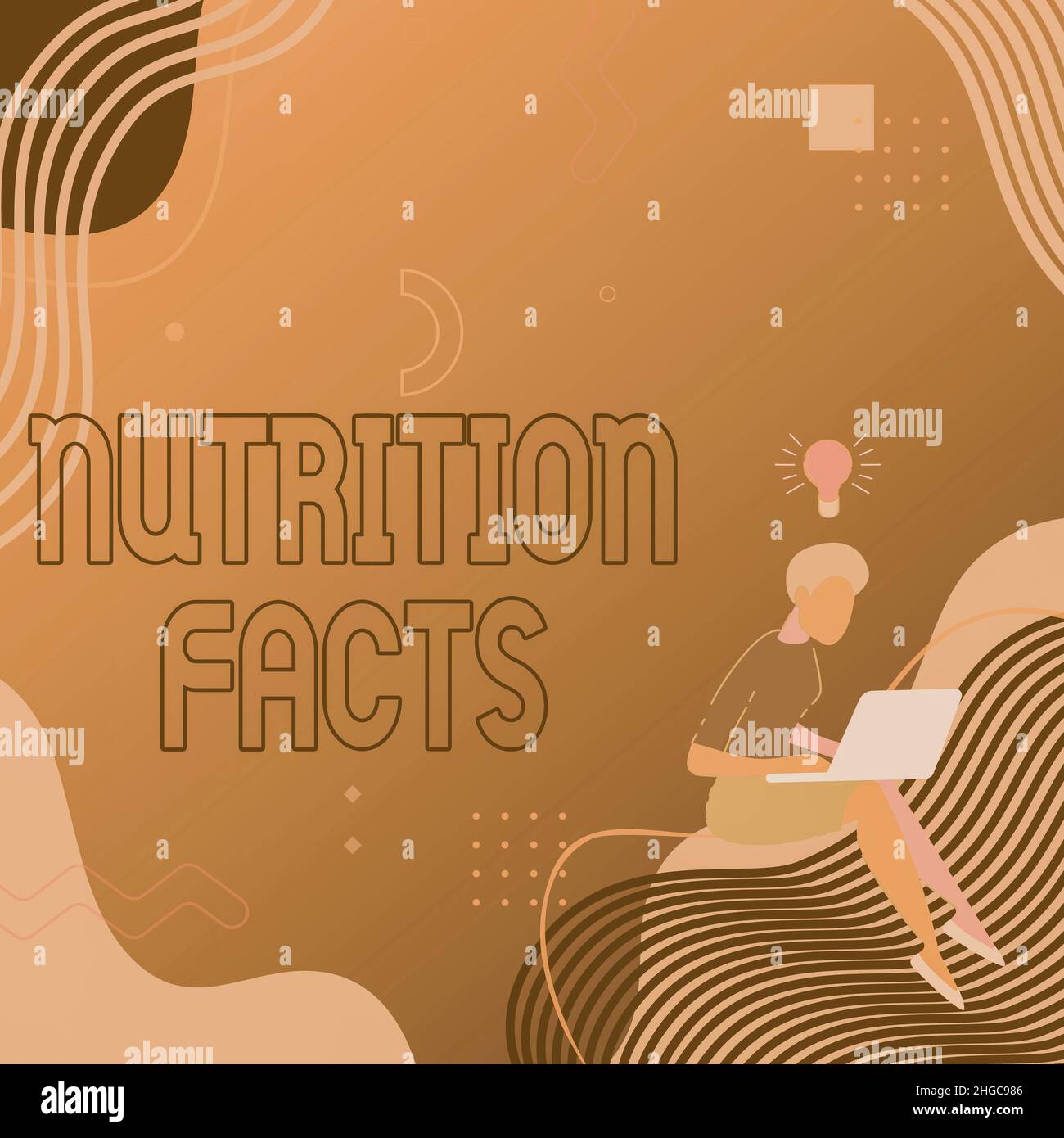 Conceptual caption Nutrition Facts. Business overview detailed ...