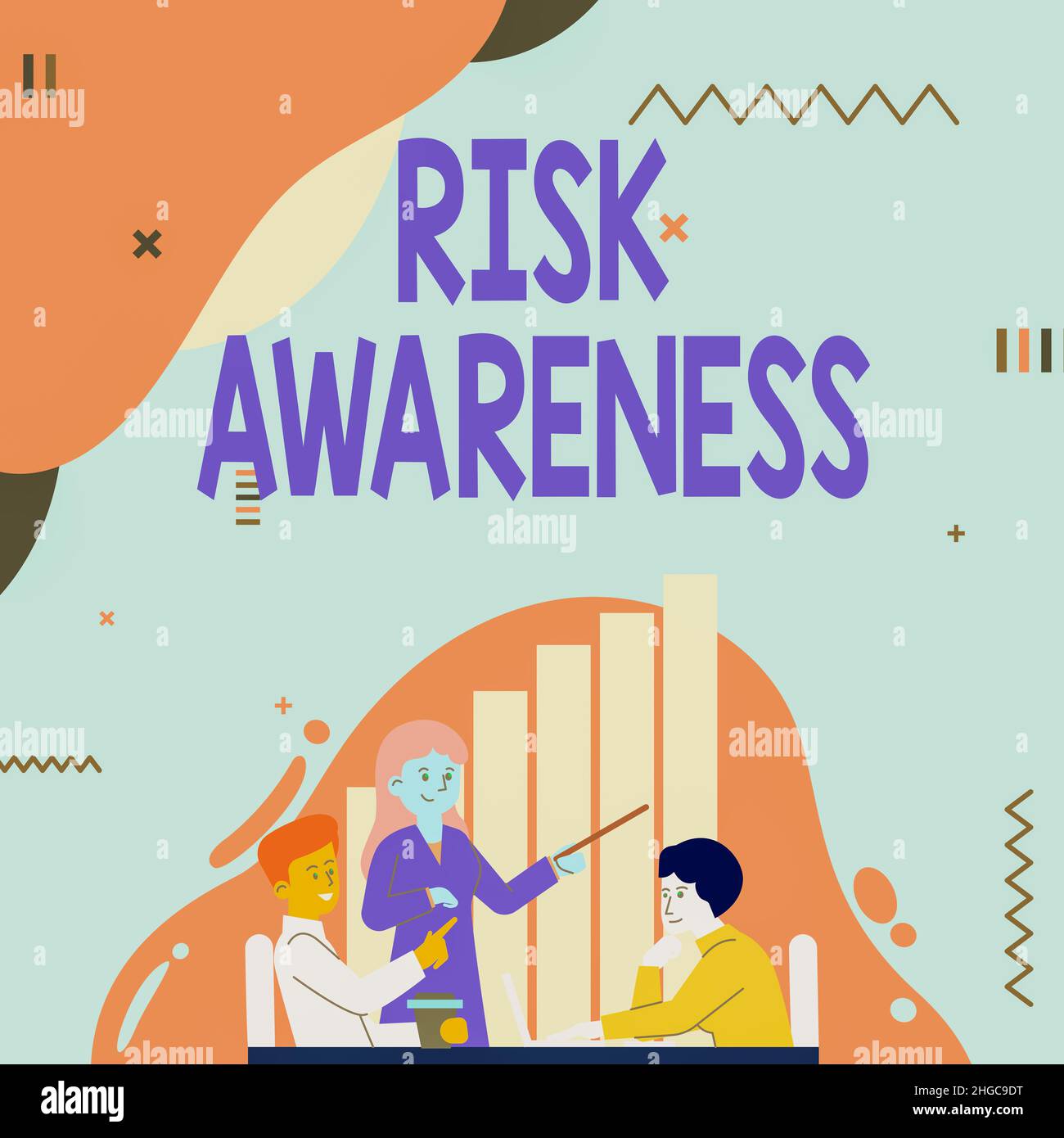 Text sign showing Risk Awareness. Word Written on recognizing factors ...