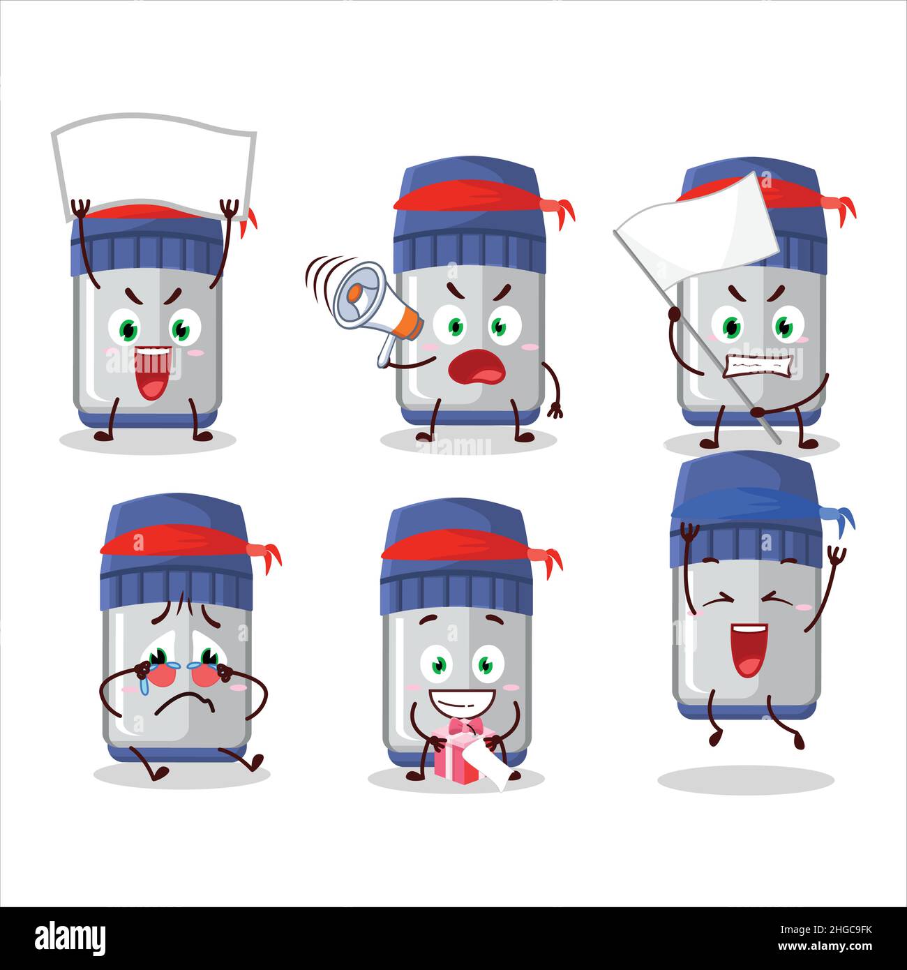 Mascot design style of blue whiteboard marker character as an ...