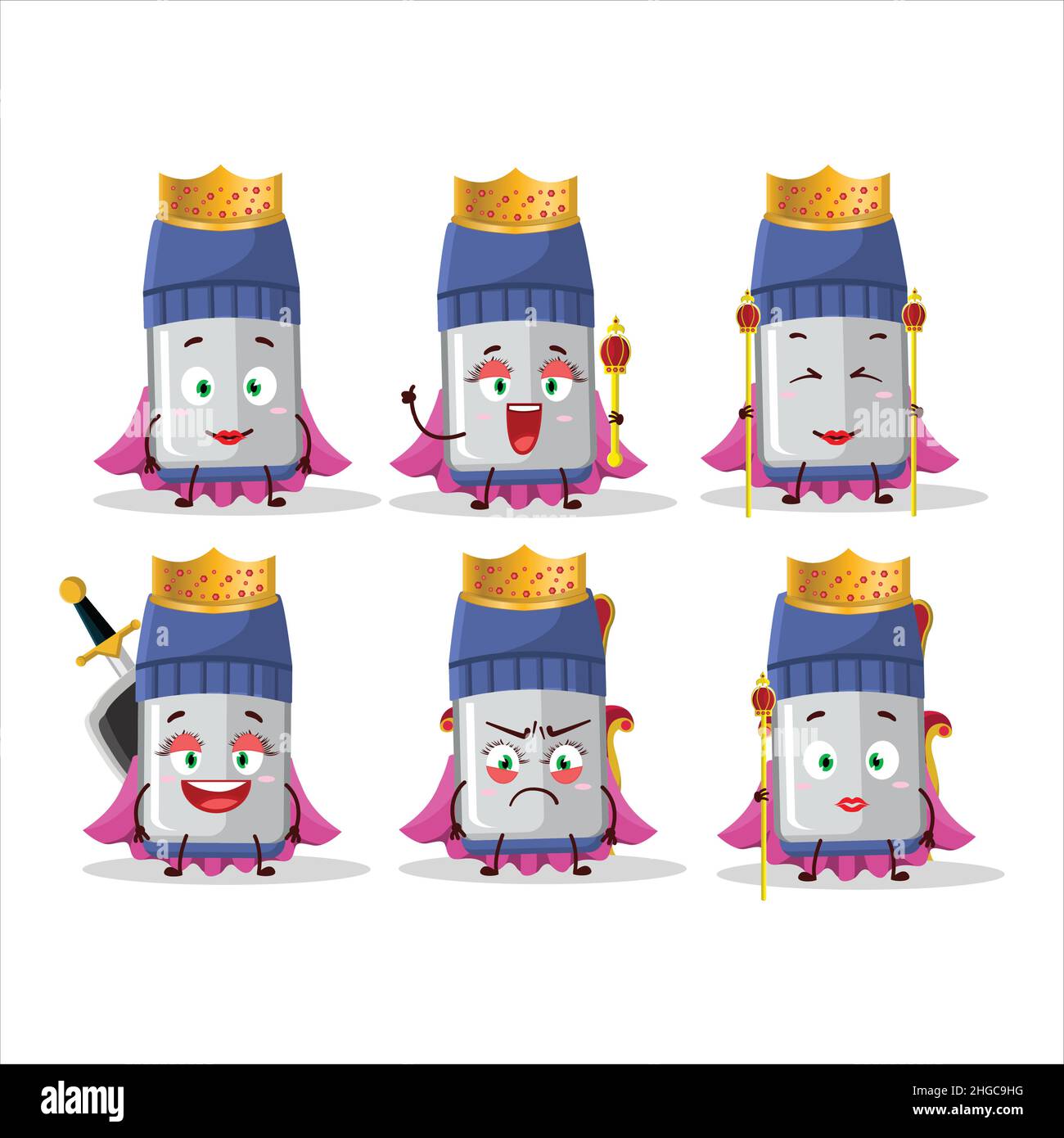 Queen and her magic clothes cartoon of blue whiteboard marker wearing ...