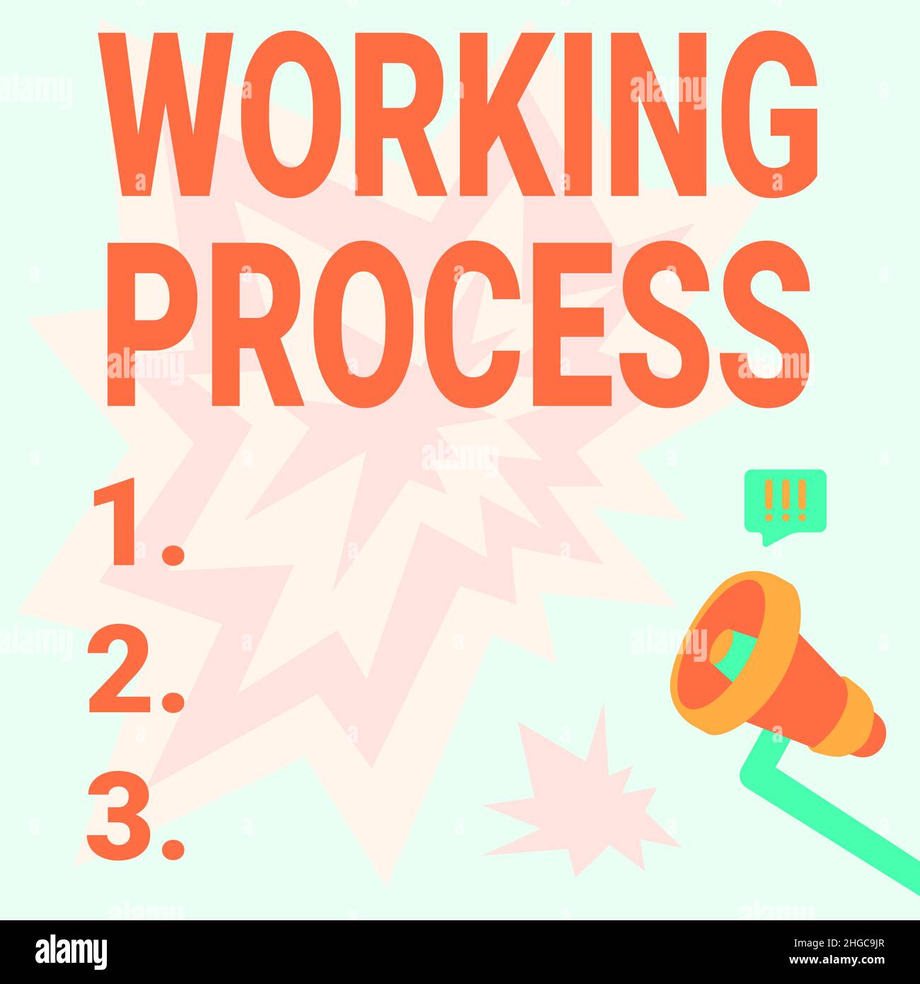 Text showing inspiration Working Process. Internet Concept company s is ...