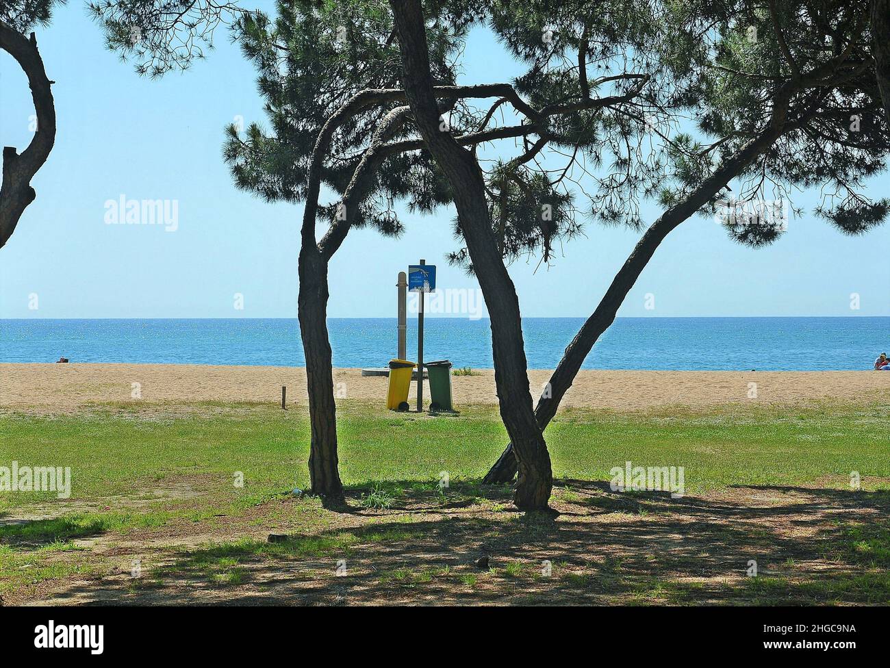 Pines beach in Santa Susanna in the region of Maresme province of ...