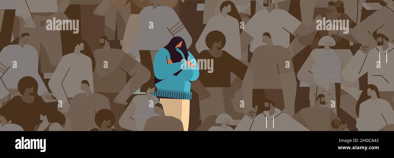 Stress crowd people person Stock Vector Images - Alamy