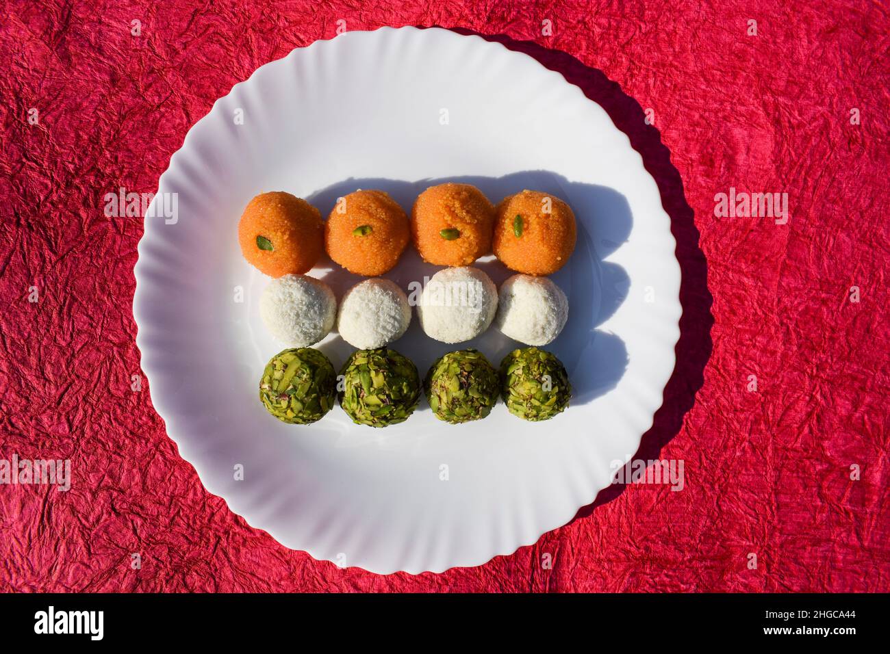Tricolor Tiranga sweets Ladoo or Laddu for Indian Republic day and ...