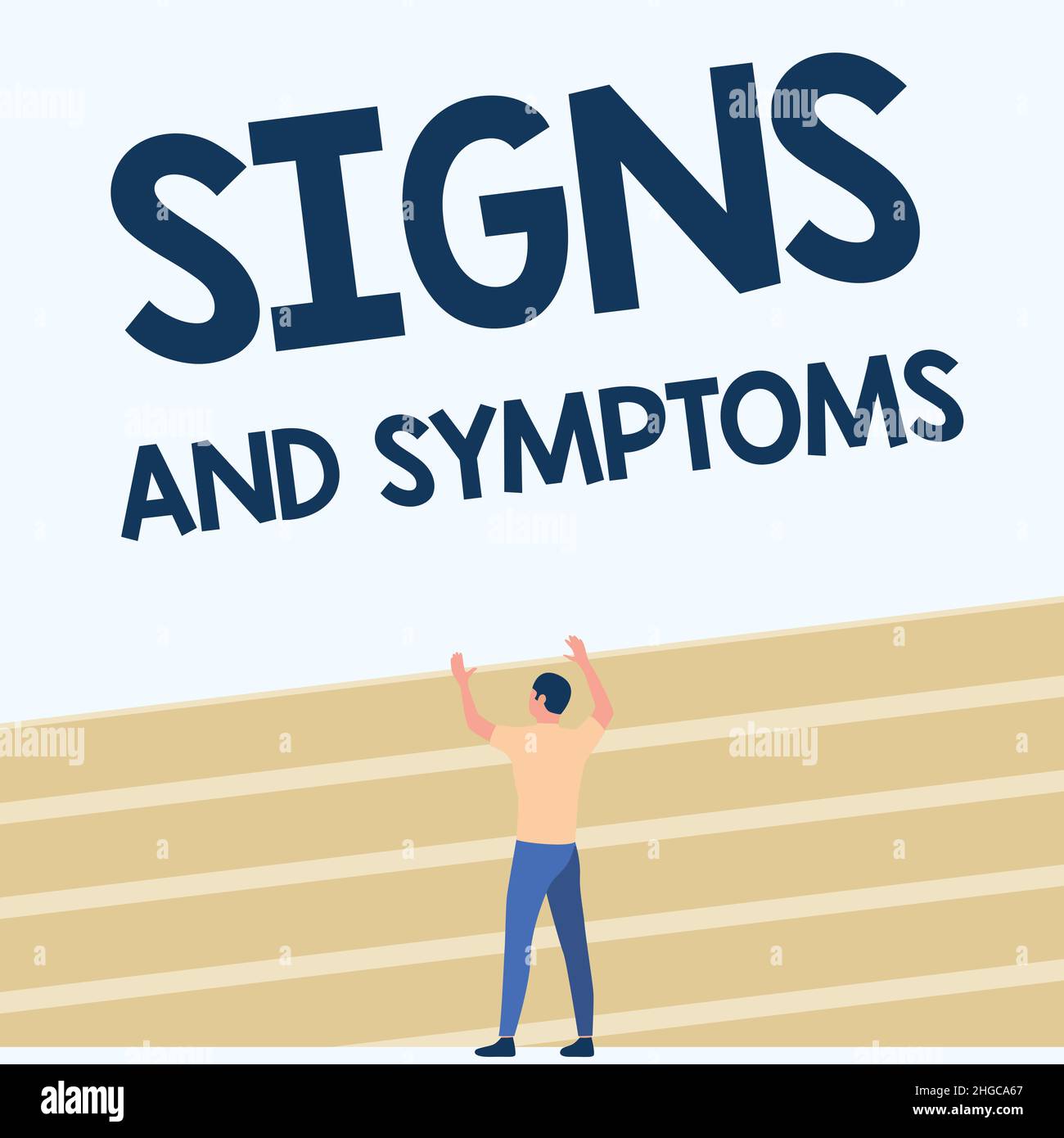 Sign displaying Signs And Symptoms. Business concept abnormalities that ...