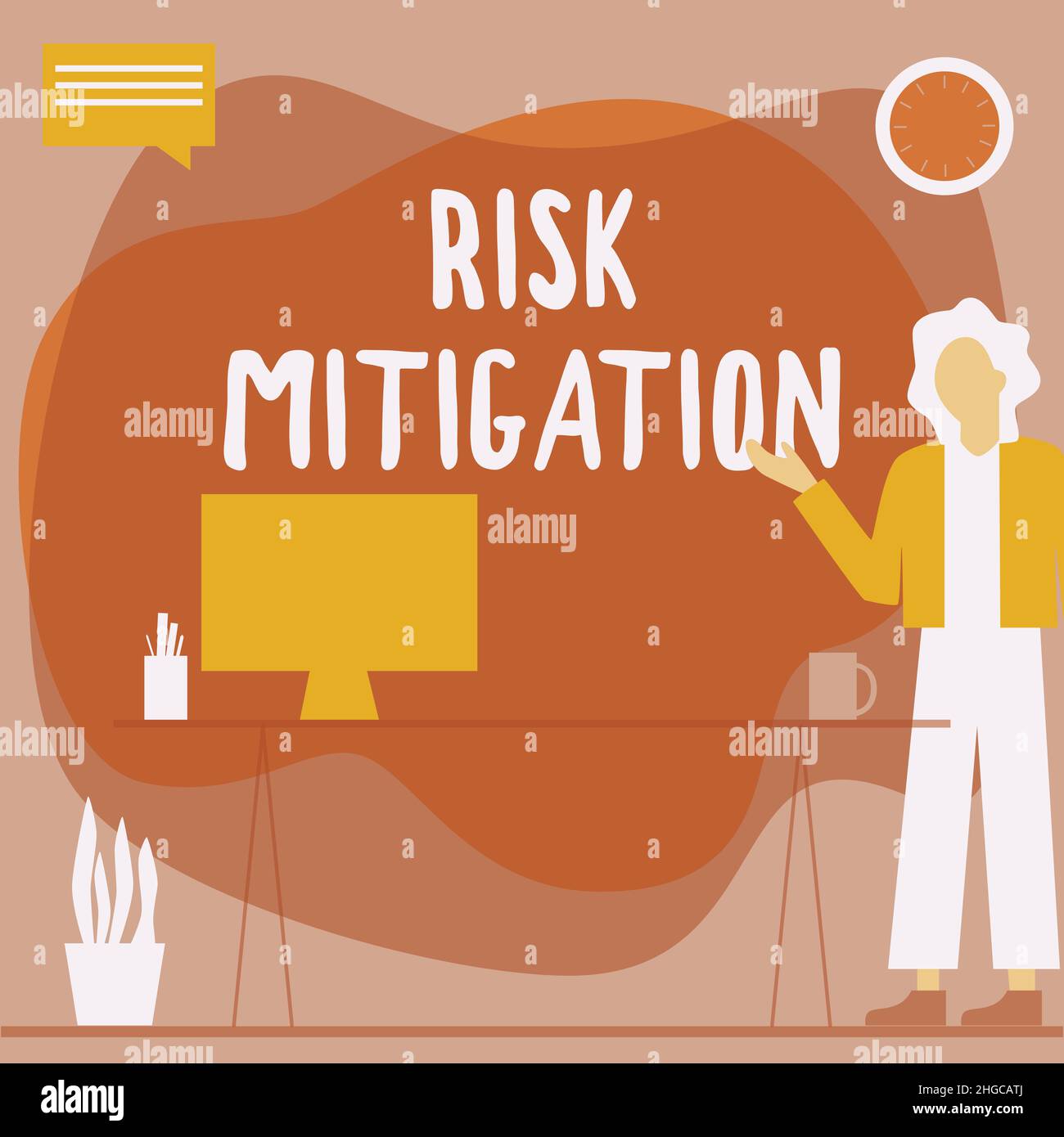 Writing Displaying Text Risk Mitigation Business Concept Strategy To