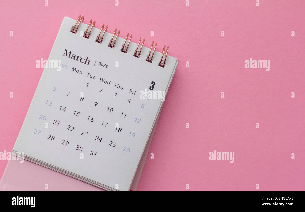 Desktop calendar for March 2022. Calendar for planning and managing ...