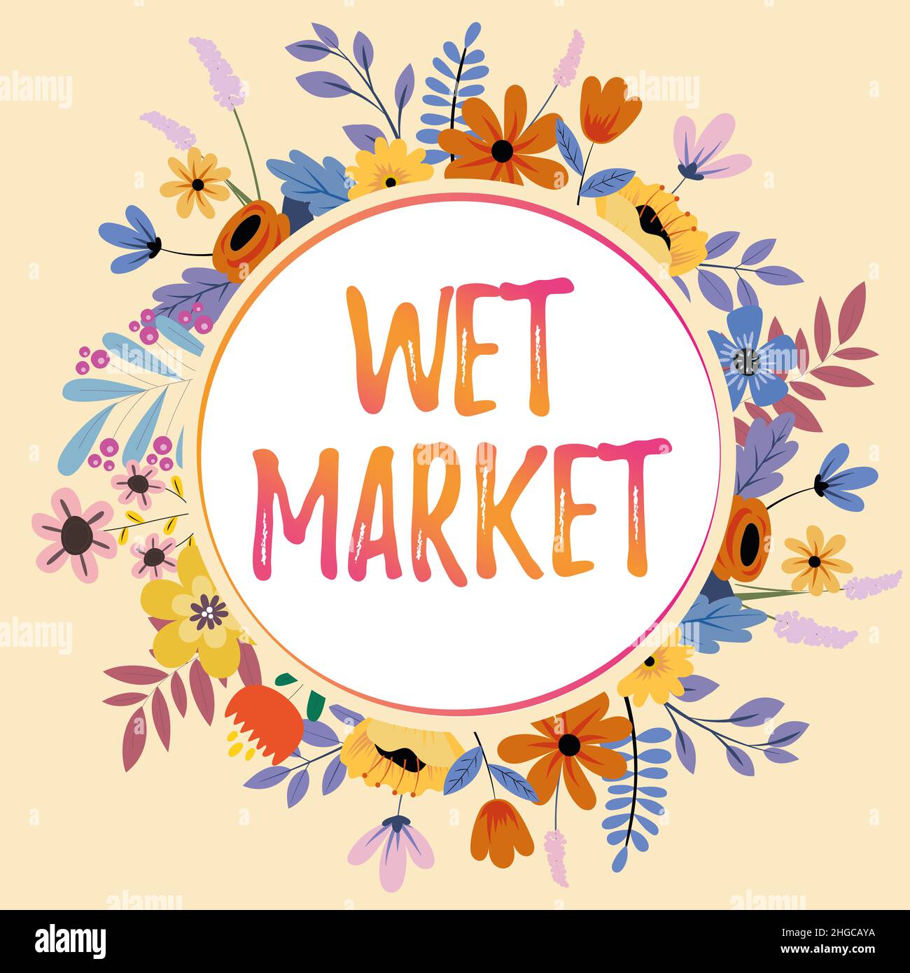 Hand writing sign Wet Market. Business concept market selling fresh ...