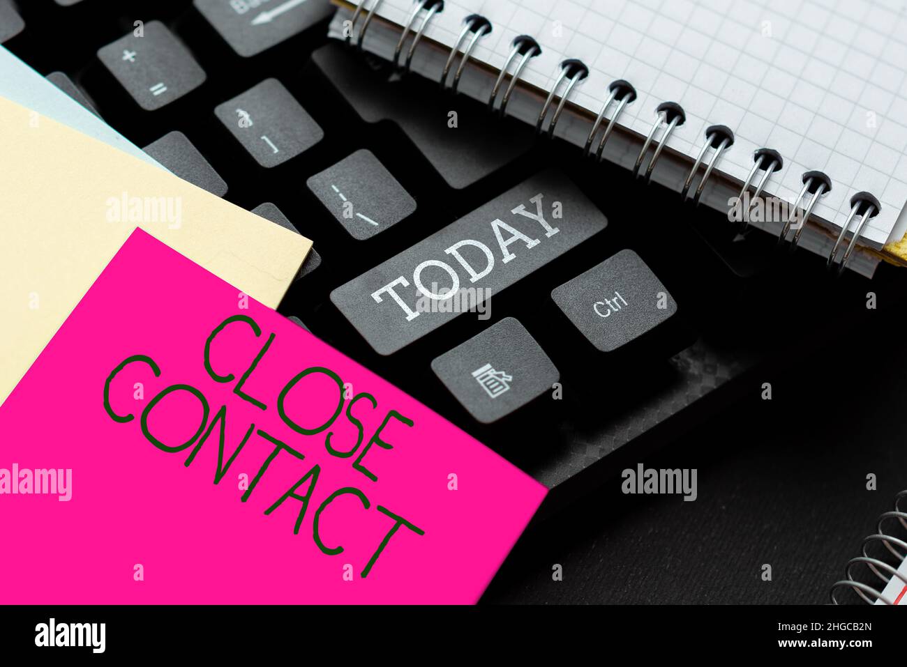 Hand writing sign Close Contact. Concept meaning having a history of ...