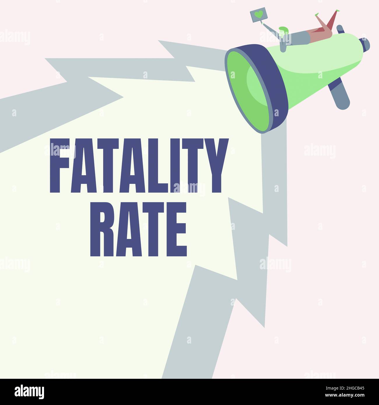 Text sign showing Fatality Rate. Concept meaning calculated number of ...