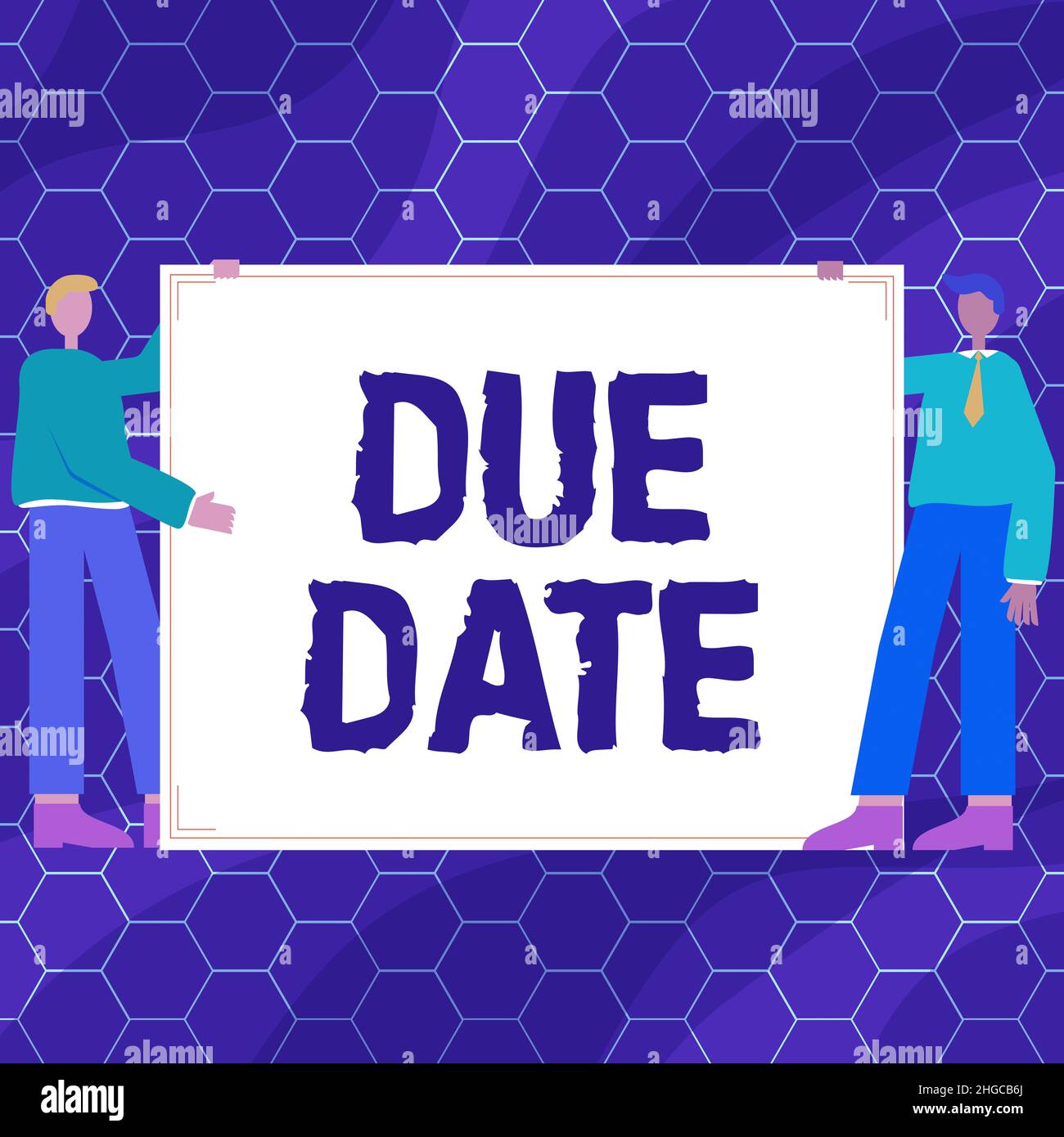 Text sign showing Due Date. Business idea the day or date by which ...