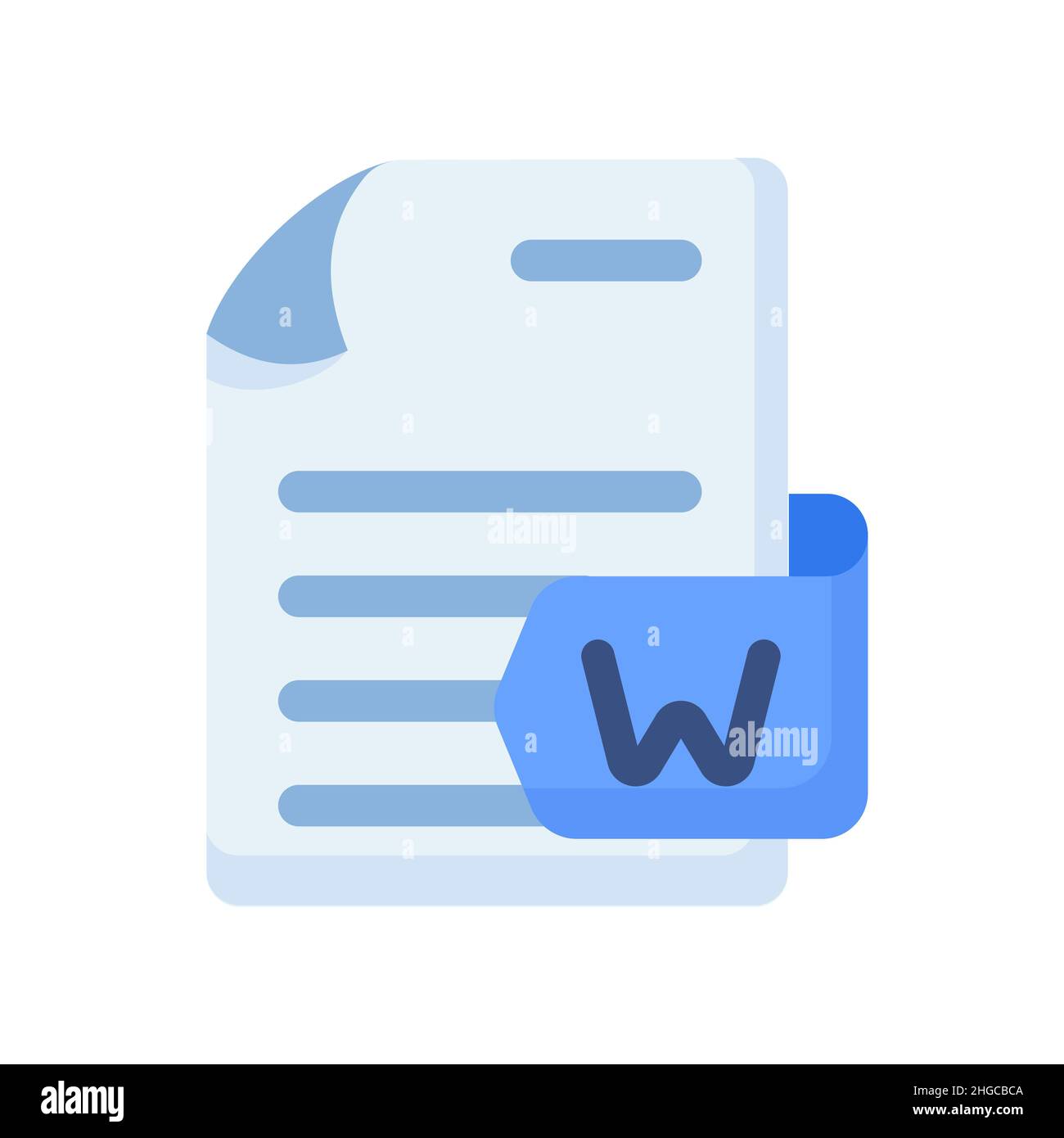 word document file paper docs format single isolated icon with flat ...