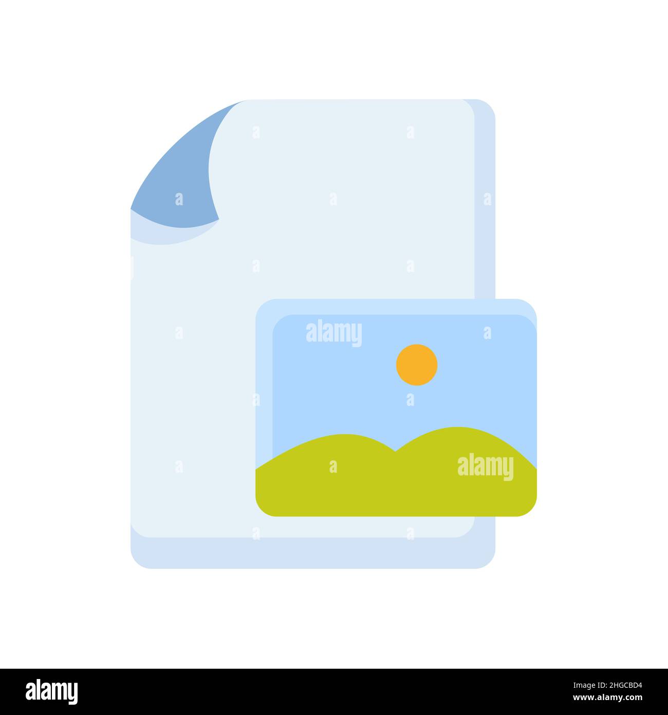 image document file paper page picture single isolated icon with flat ...
