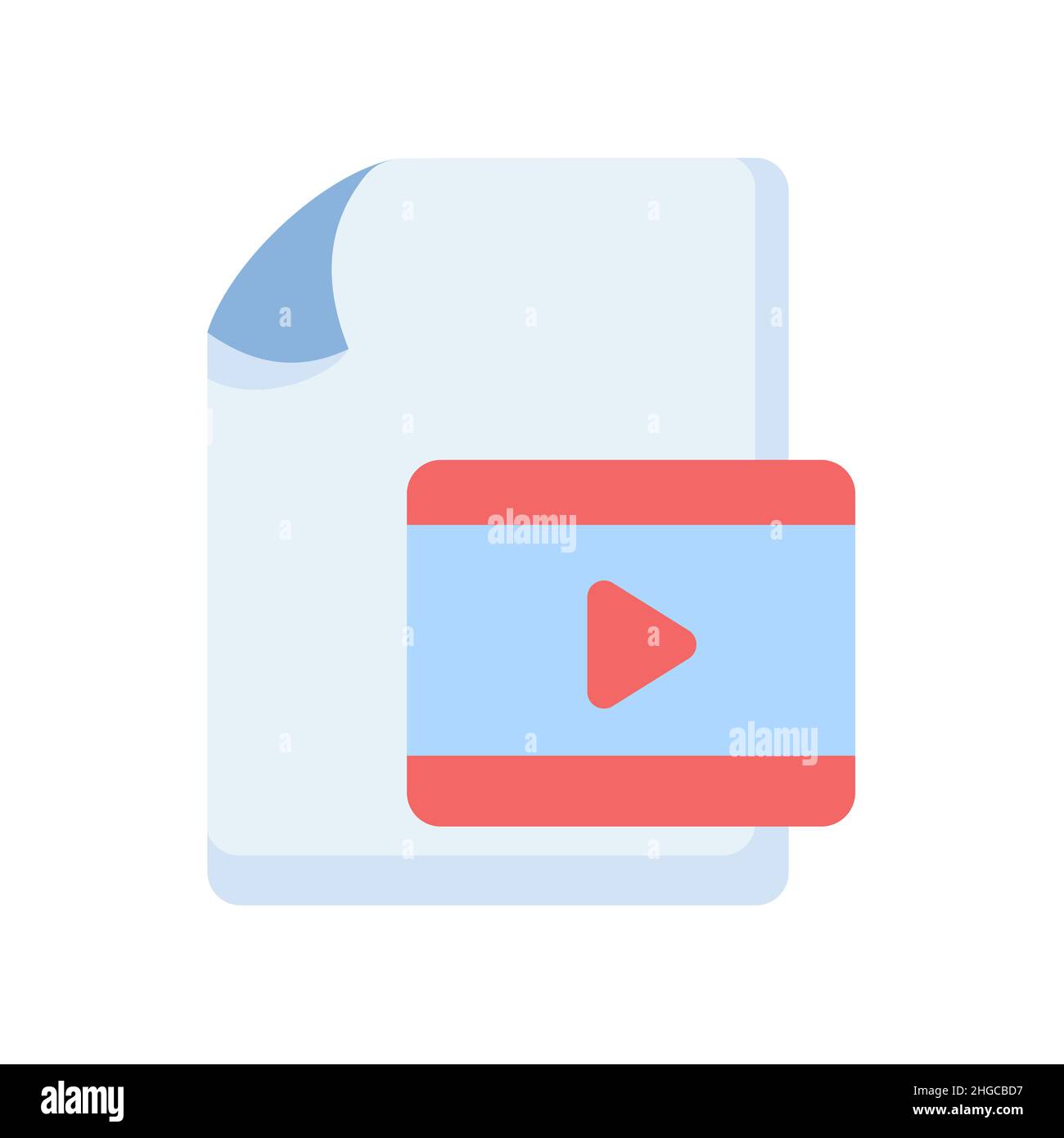 video document file paper page single isolated icon with flat style ...