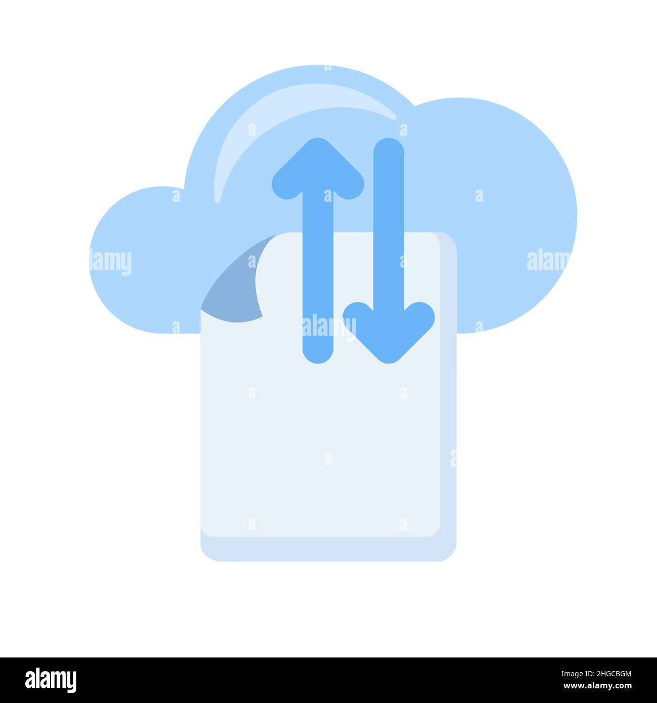 sync document file paper page transfer single isolated icon with flat ...